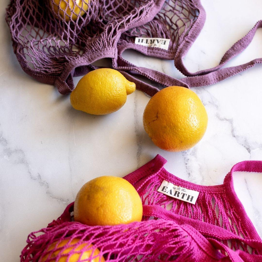 Eco-Friendly Set of 5 Reusable Mesh Shopping Net Bags