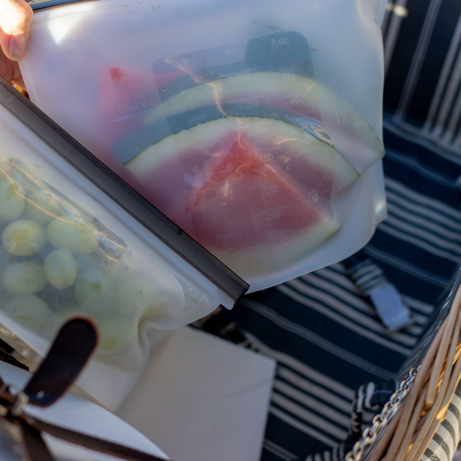 Ziplock Silicone Food Pouches for Food Storage - 5 Size Bundle.